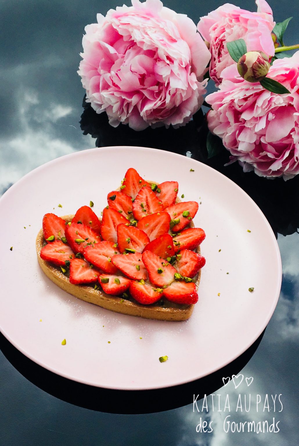 Tarte fraises/rhubarbe - Katia au Pays des Gourmands
