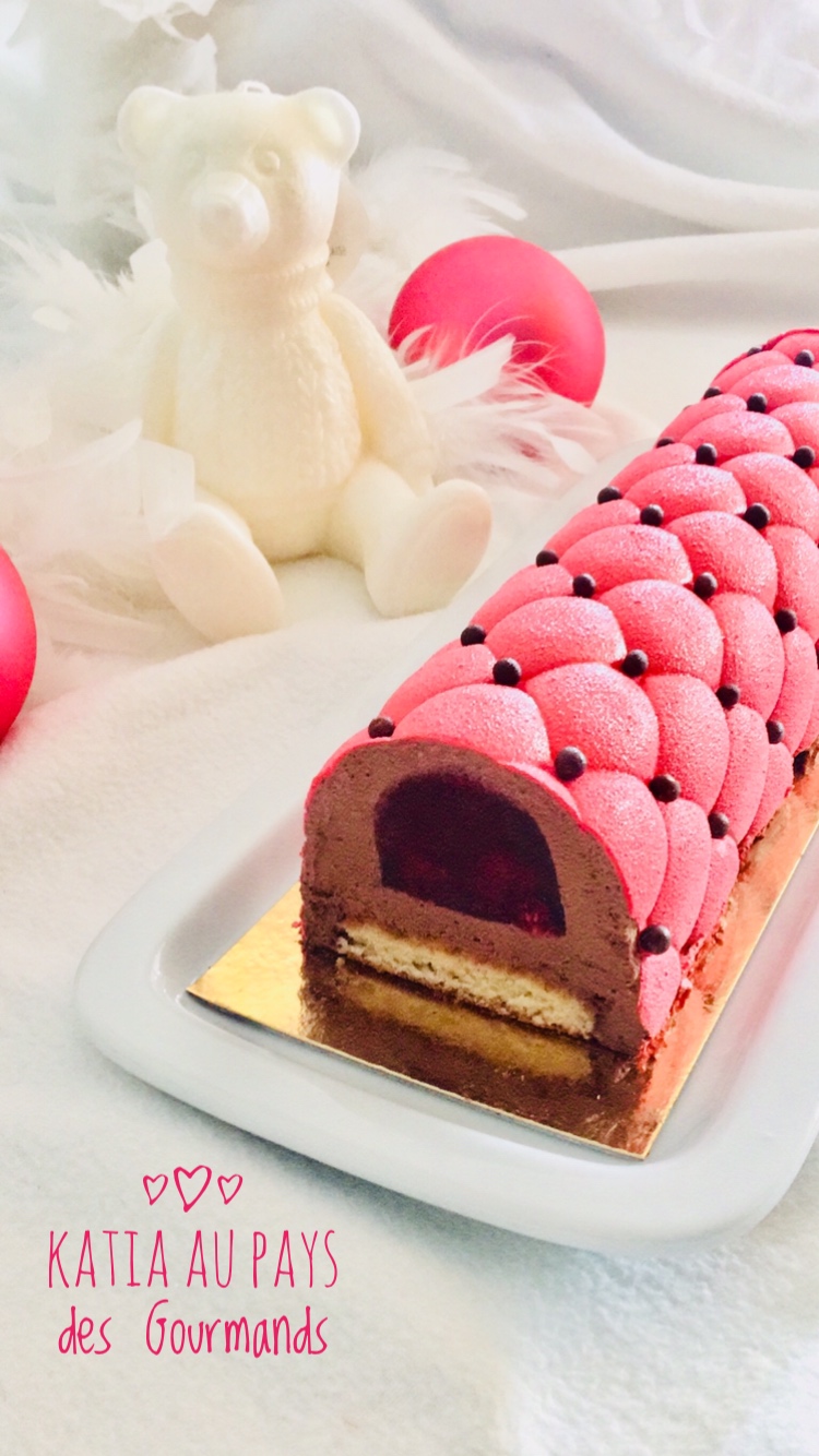 Bûche Choco / Framboises - Katia au Pays des Gourmands