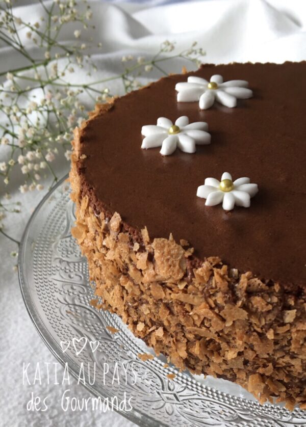 Croustillant au chocolat et praliné - Katia au Pays des Gourmands