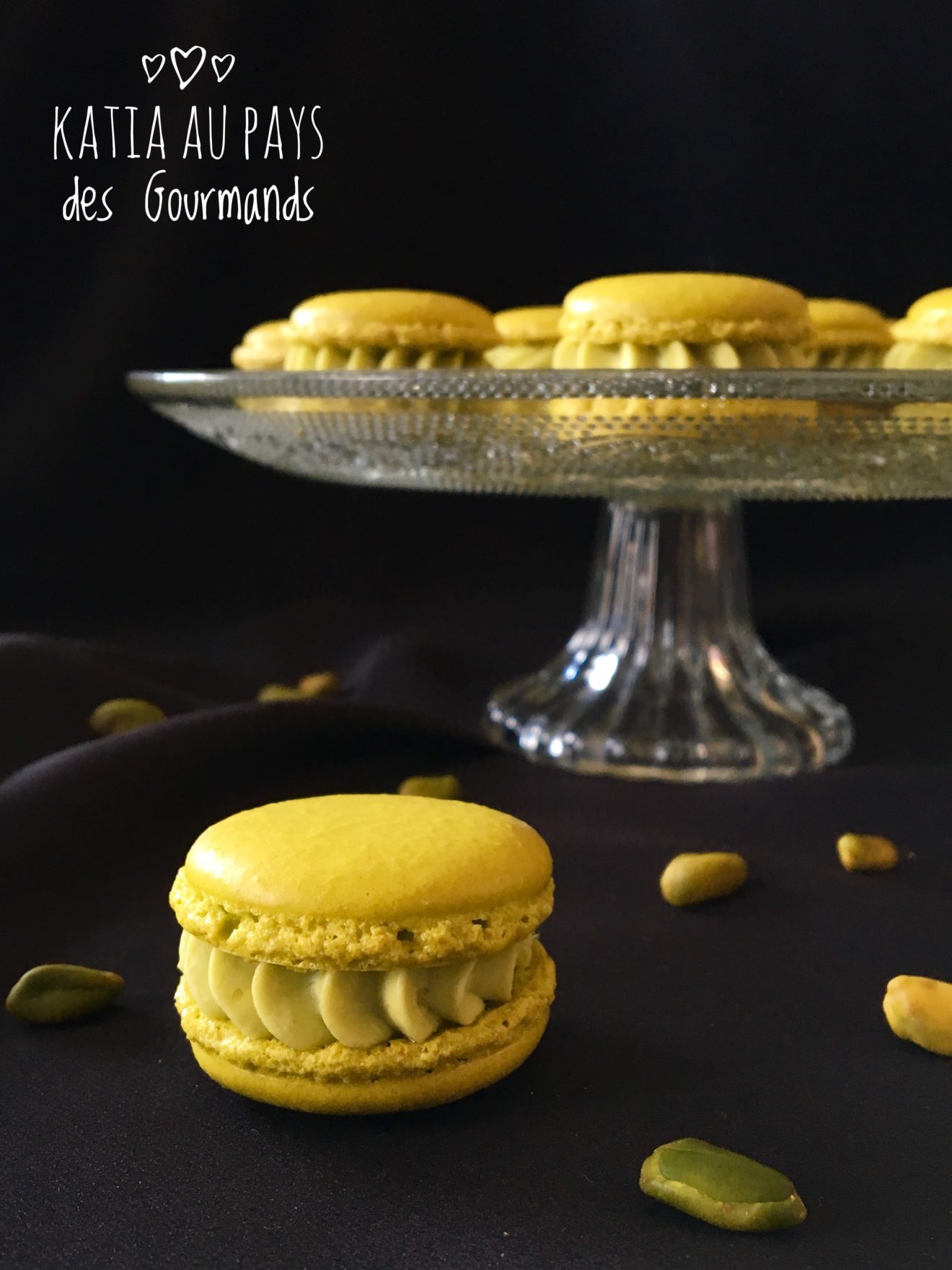 Macarons à la pistache - Katia au Pays des Gourmands